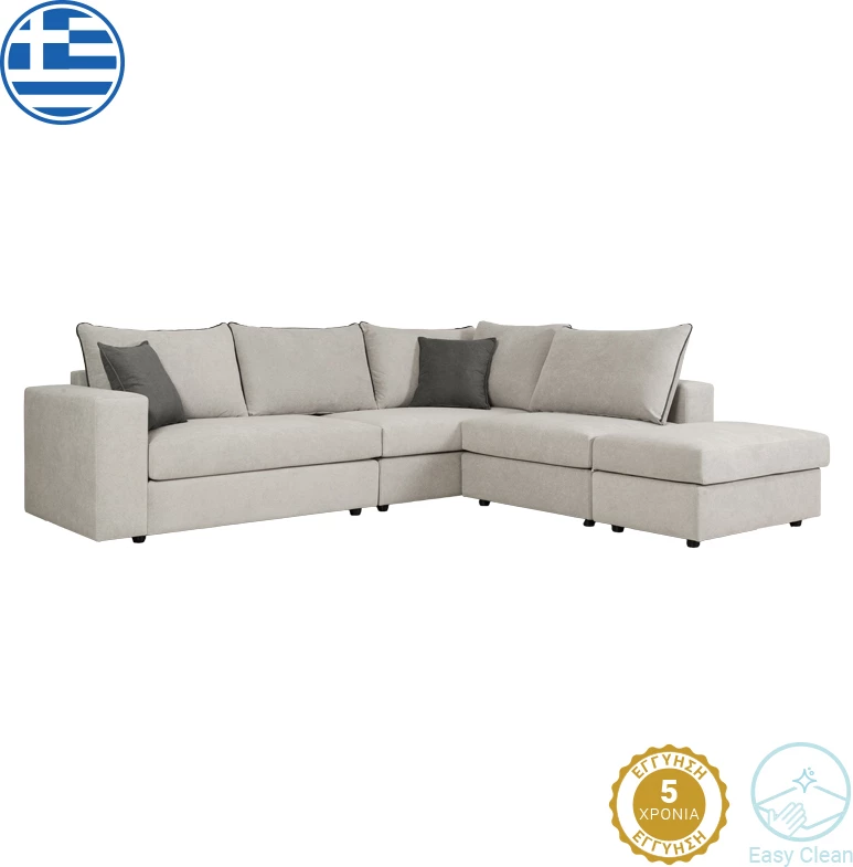 Divan polimorfik London, pëlhurë e çelur gri | foleja.al