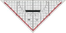 Vizore trekëndore Möbius+Ruppert 2332, 320mm, polistiren, e zezë/e kuqe ...